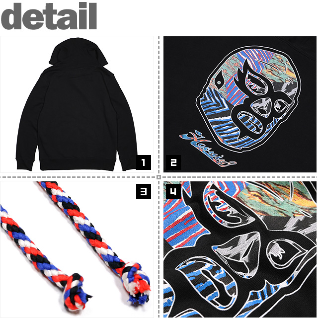 (ハオミン) HAOMING ICON MASK WRESTLER REGULARY PATTERN HOODIE Re. (HOODED ...