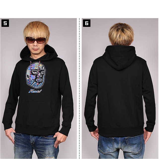 (ハオミン) HAOMING ICON MASK WRESTLER REGULARY PATTERN HOODIE Re. (HOODED ...